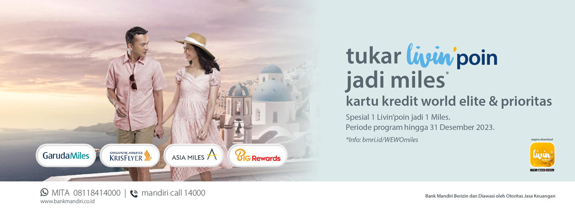 Program Spesial Mileage Redemption Mandiri Kartu Kredit World Elite ...