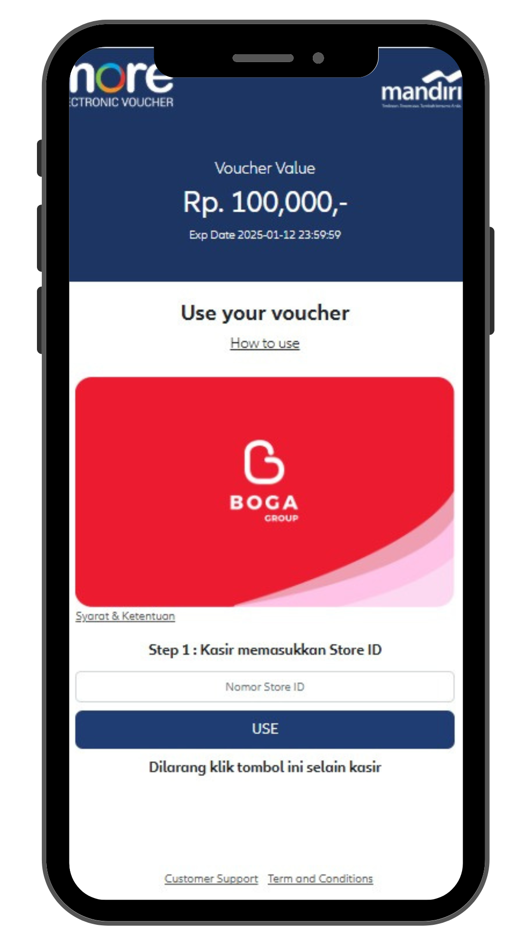 Cara Menggunakan E-voucher BOGA Group 2025 || Mandiri Kartu Kredit