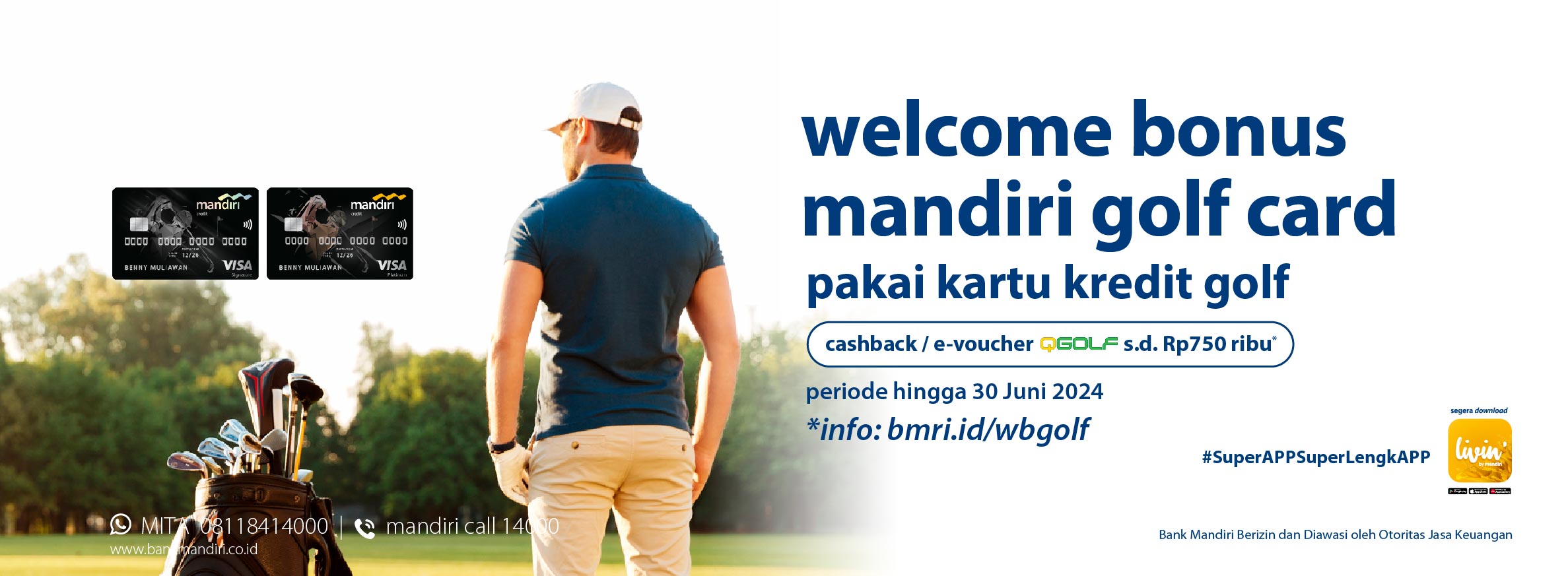 Welcome Bonus Mandiri Golf Card (bmri.id/wbgolf) || Mandiri Kartu Kredit