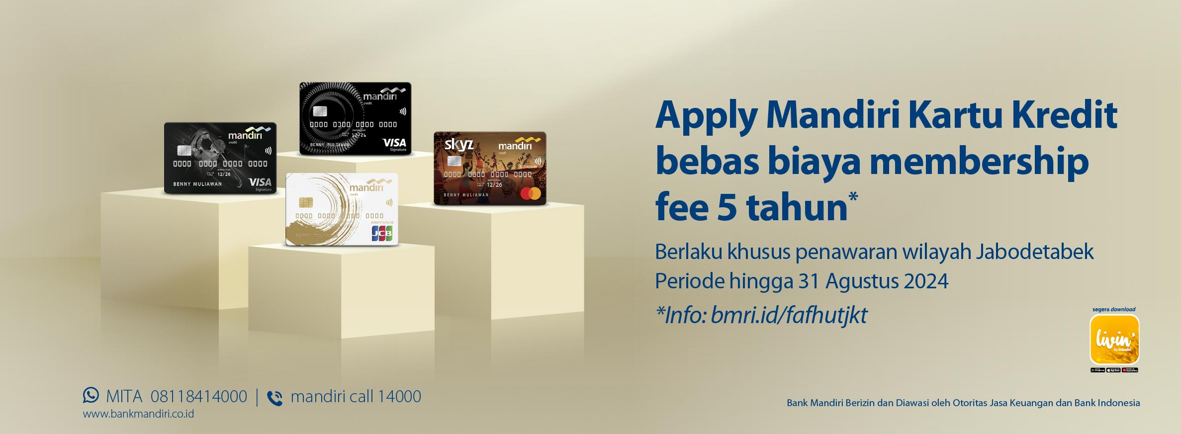 Program Free Annual Fee Mandiri Kartu Kredit Ulang Tahun Jakarta (bmri.id/fafhutjkt) || Mandiri ...