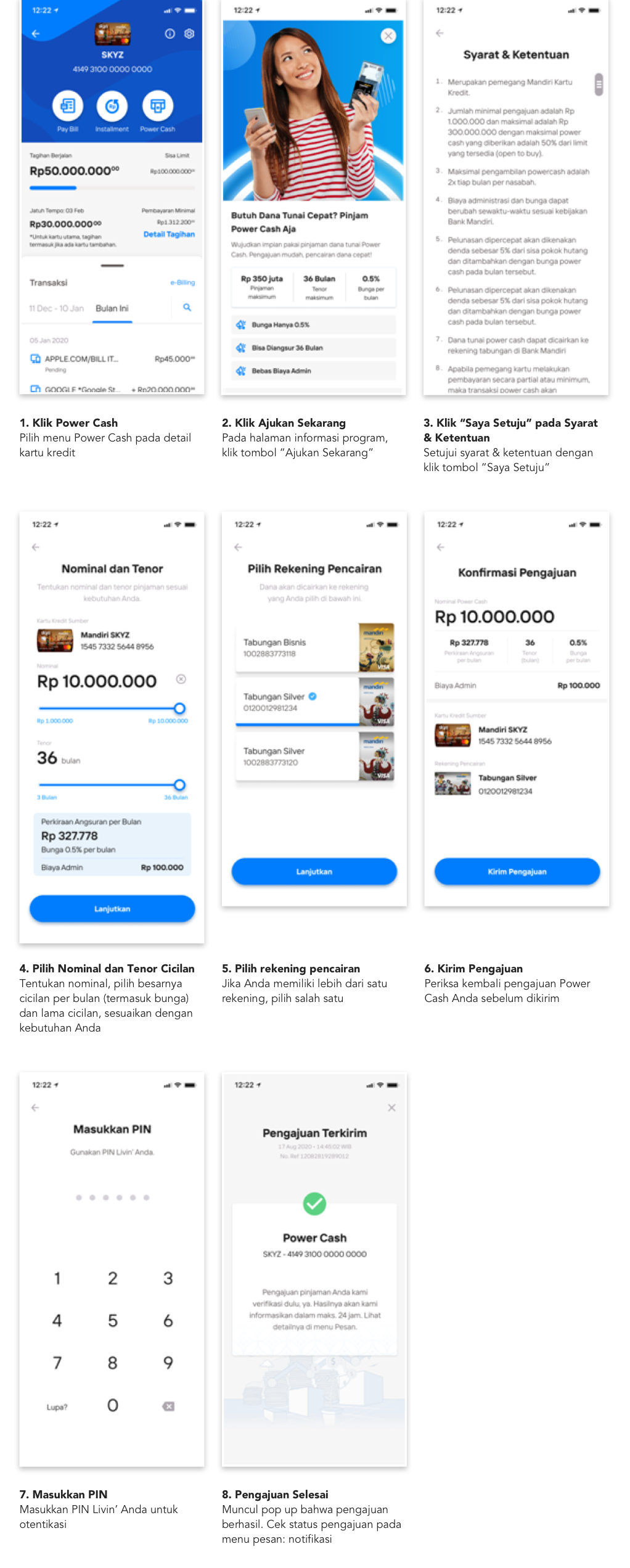 Power Cash (bmri.id/powercash) || Mandiri Kartu Kredit