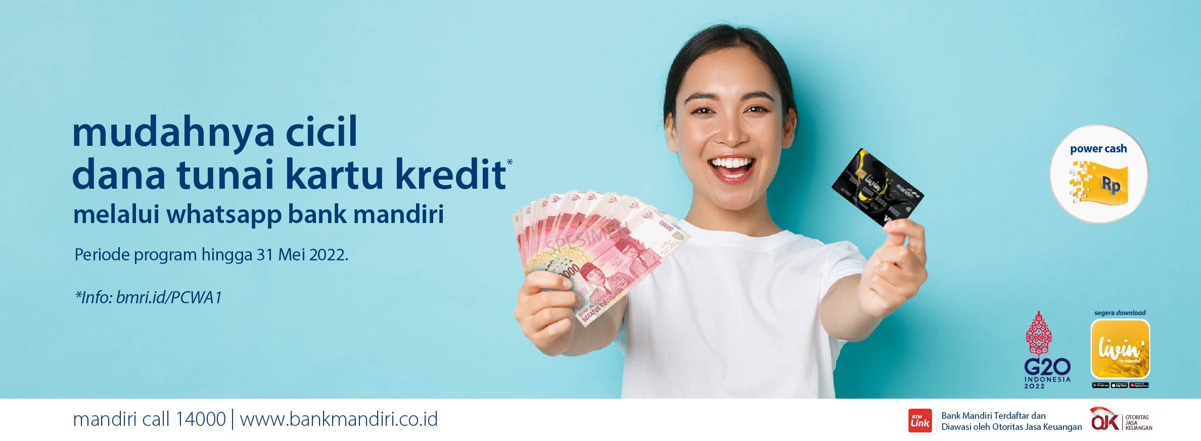 Power Cash Melalui Whatsapp || Mandiri Kartu Kredit